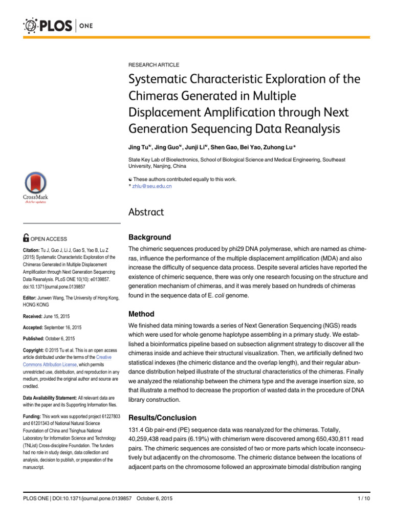 tu2015 | PDF | Polymerase Chain Reaction | Dna Sequencing