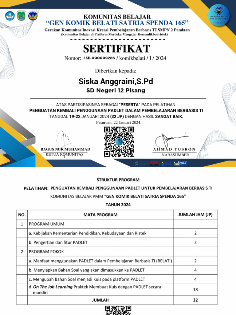 Sertifikat PMM 1 | PDF