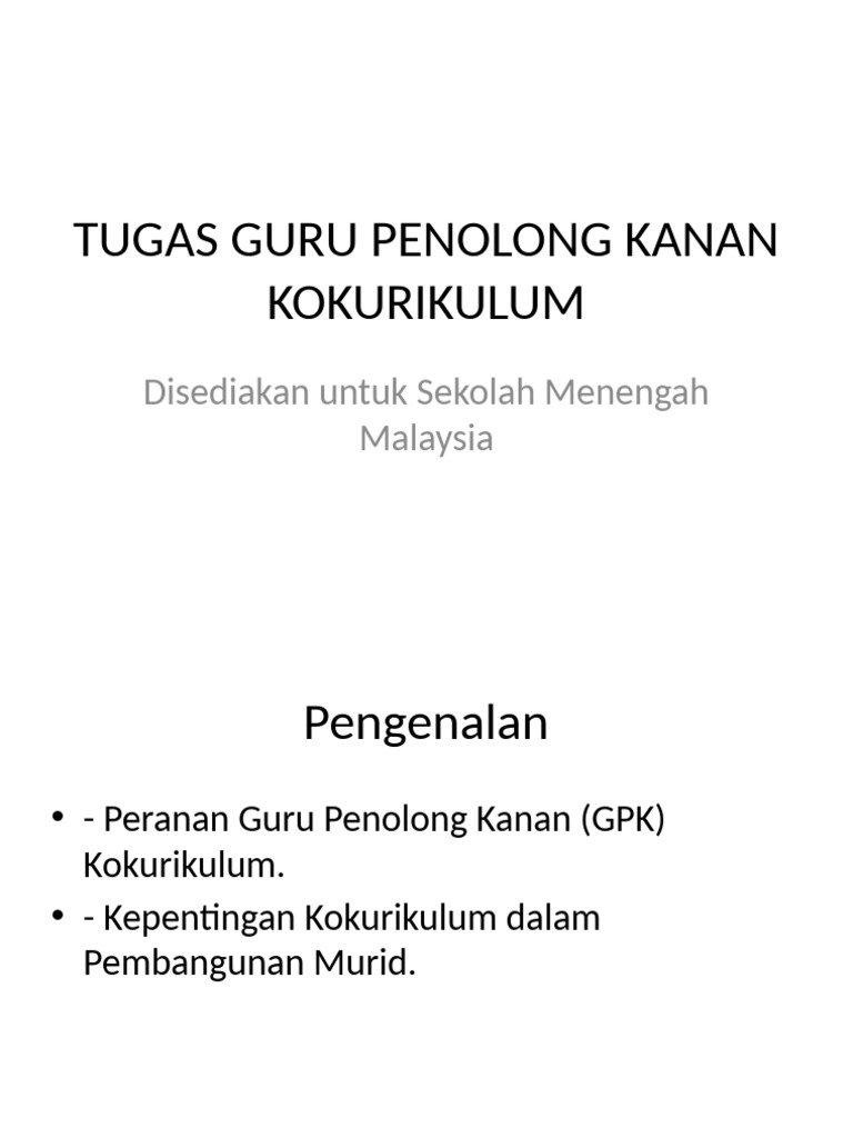 Tugas_GPK_Kokurikulum | PDF