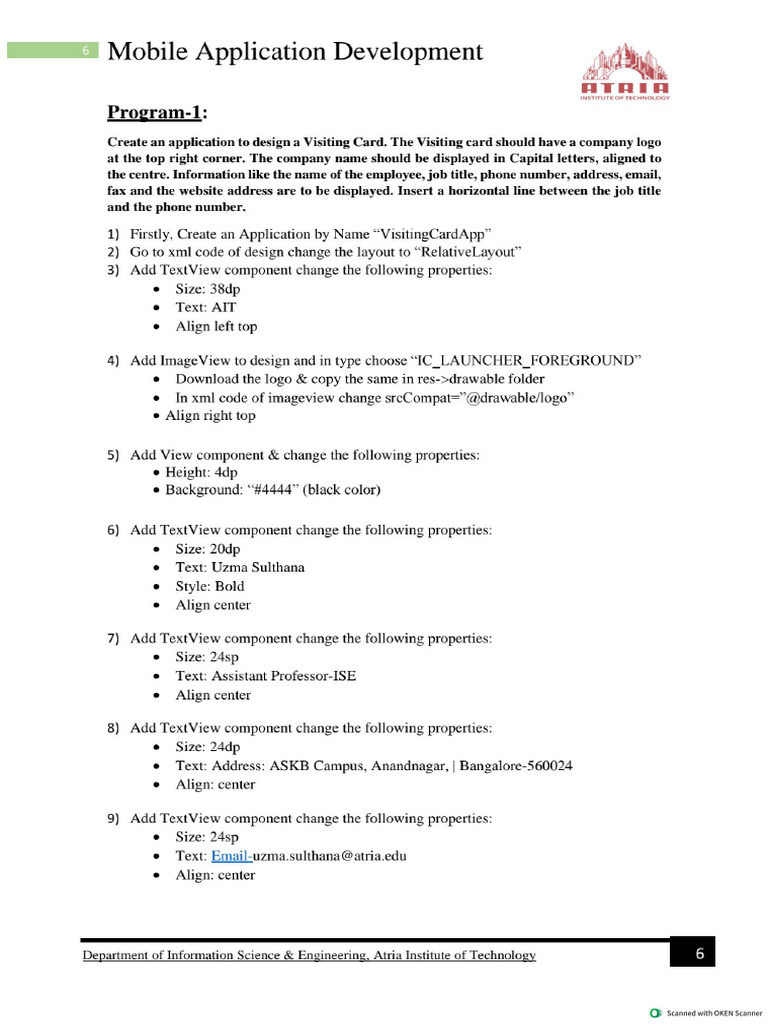 Mad (18CSMP68) Lab Manual | PDF