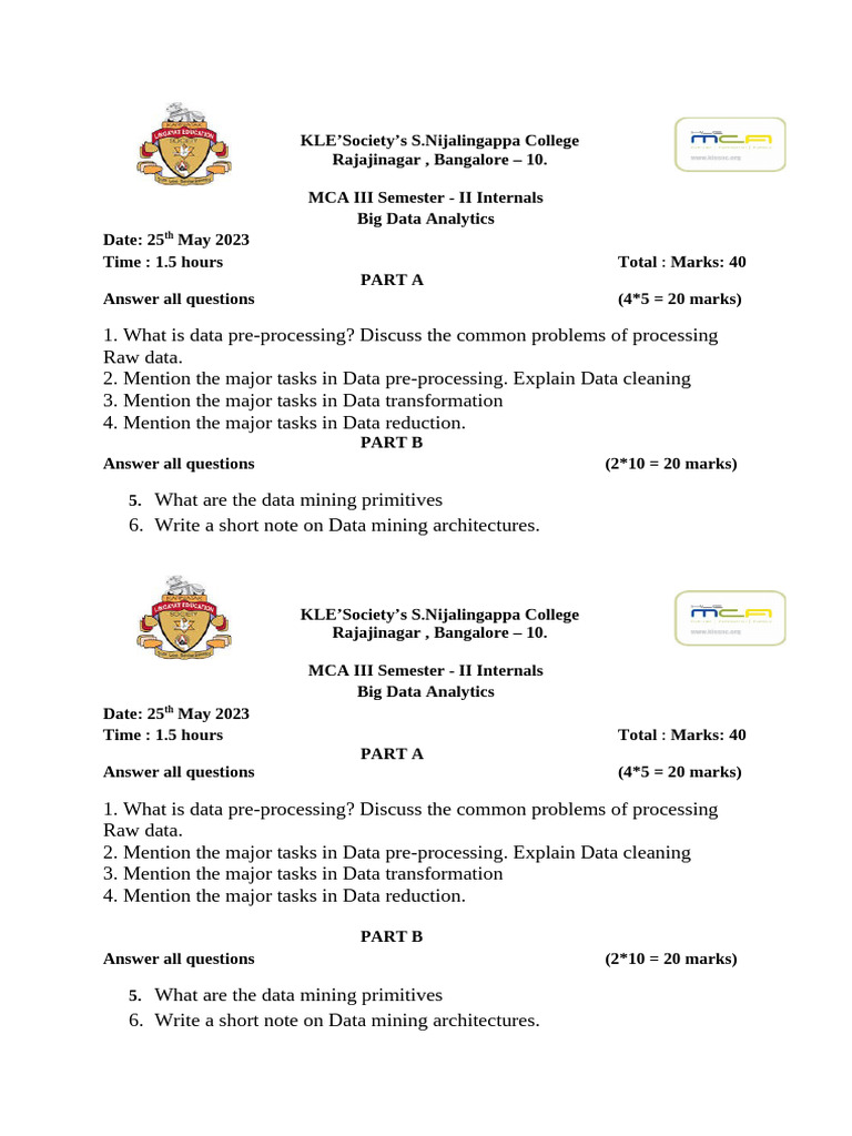 Big Data Analytics IA2 | PDF