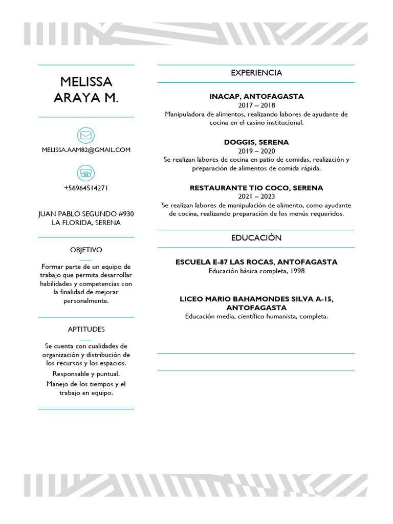 Curriculum Melissa | PDF