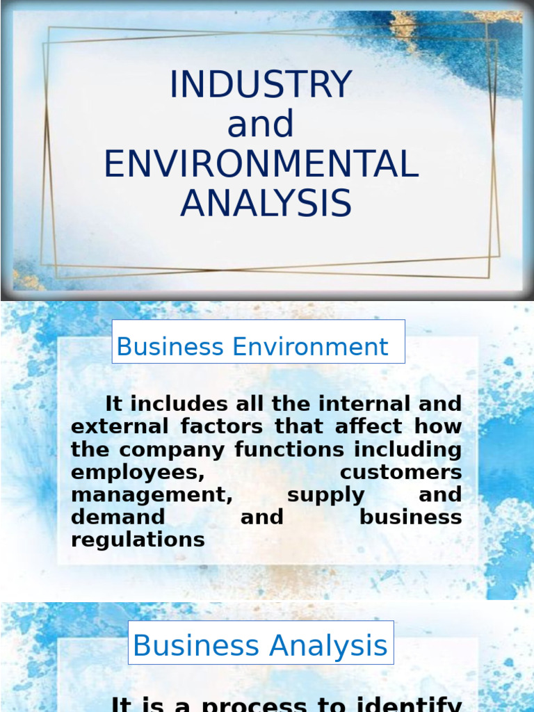 Applied Economics Industry and Environmental Analysis | PDF