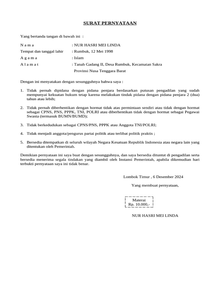 Lampiran Ii - Iii - Iv - V - Vi Pengumuman PPPK 2024 | PDF