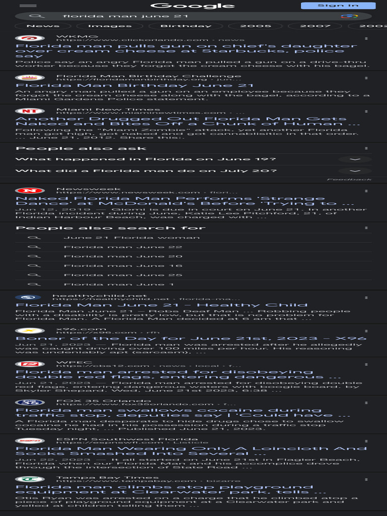 Florida Man June 21 - Google Search | PDF