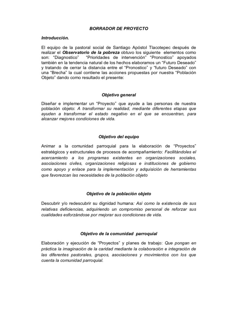 Borrador de Proyecto | PDF | Crecimiento personal y profesional