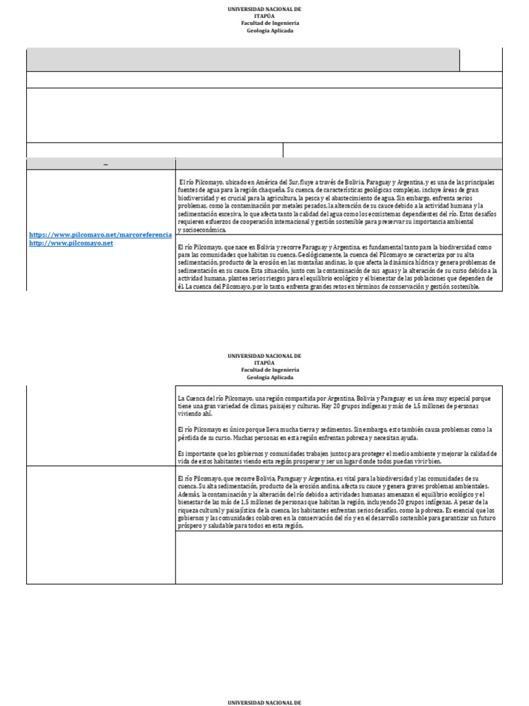 Informe 04 Geologia | PDF | Río | Entorno natural