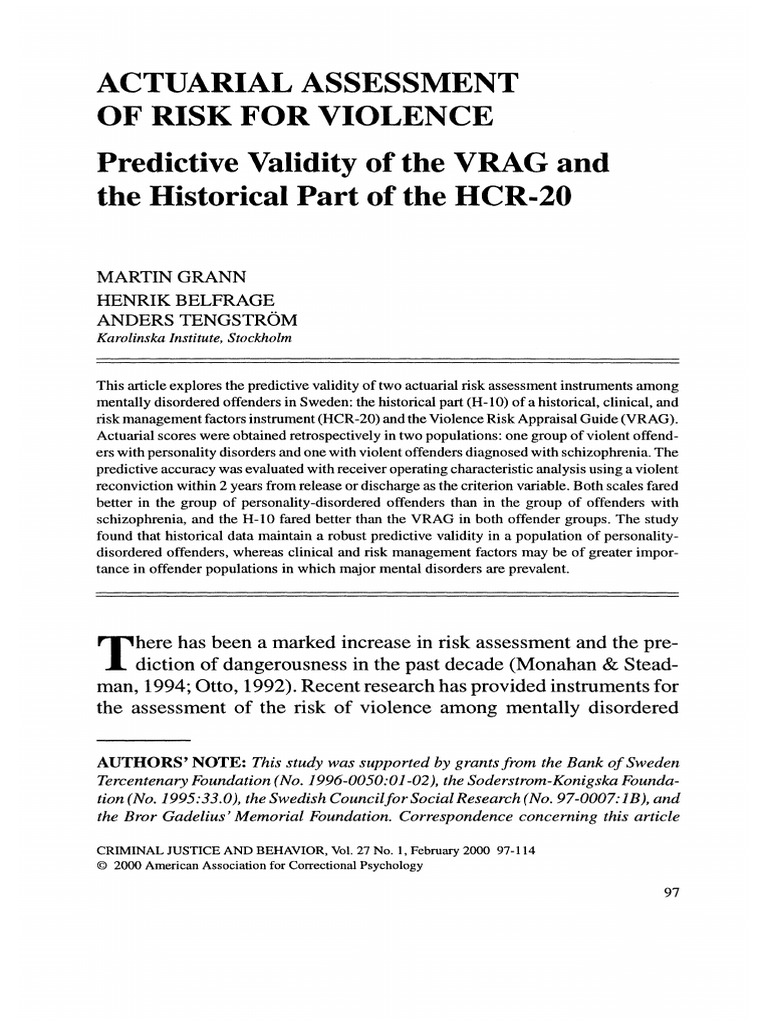 GRAND. VRAG y HCR-20 - Unlocked | PDF