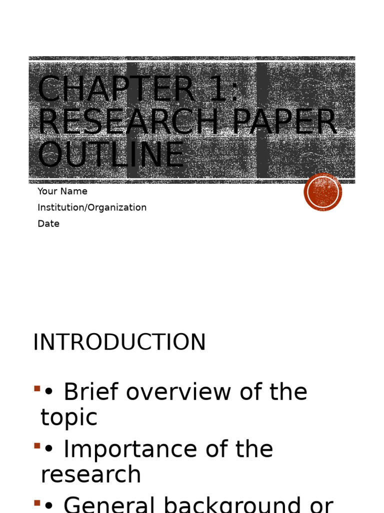 Research Paper Outline Guide | PDF