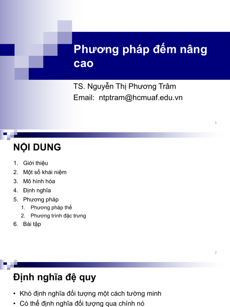 2.3 Co So Phep Dem - Phuong Phap Dem Nang Cao - Update | PDF