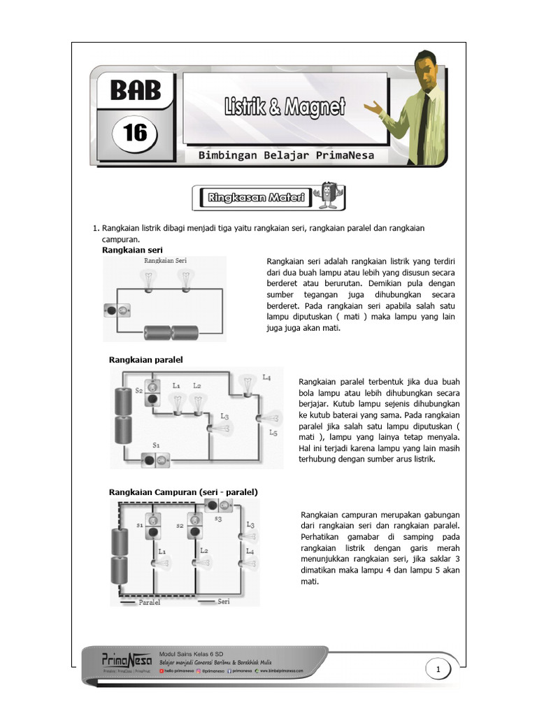 Ipa Bab 16 Rangkuman Listrik & Magnet 6 Sd | PDF