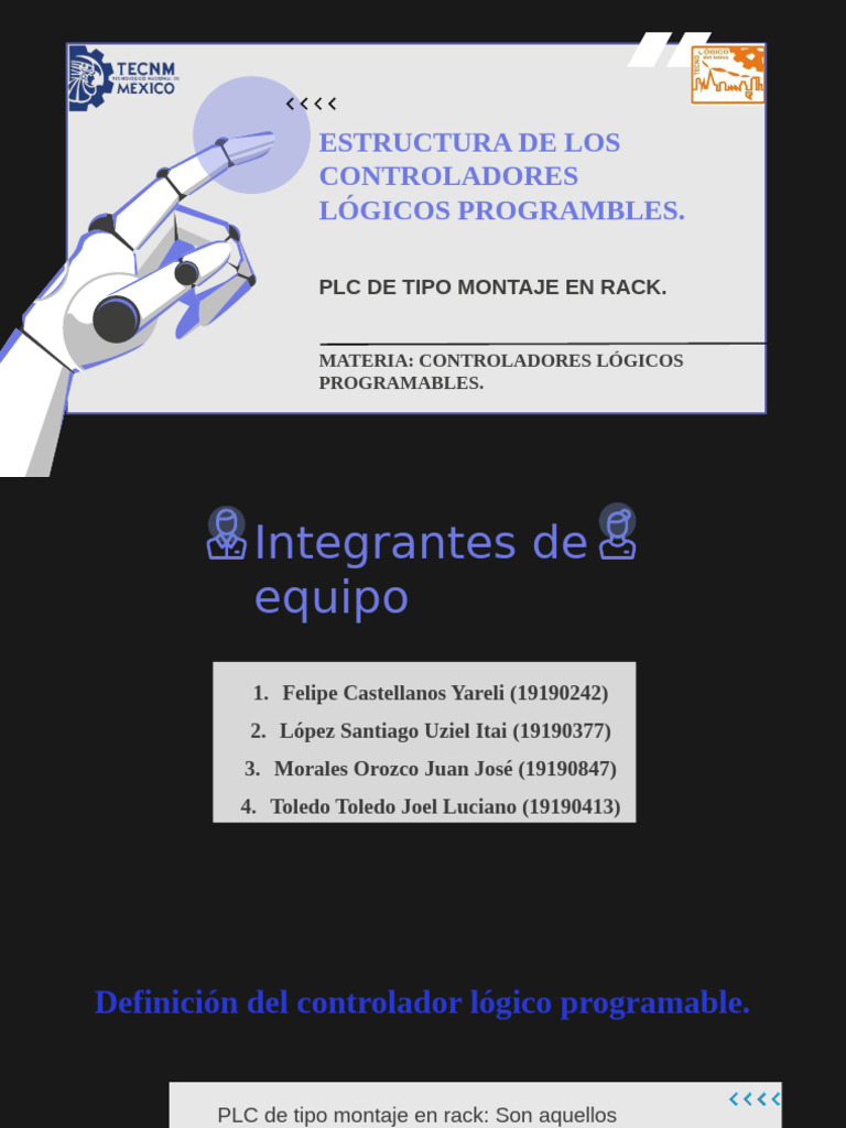 PLCs: Montaje en Rack y Aplicaciones | PDF | Controlador lógico ...
