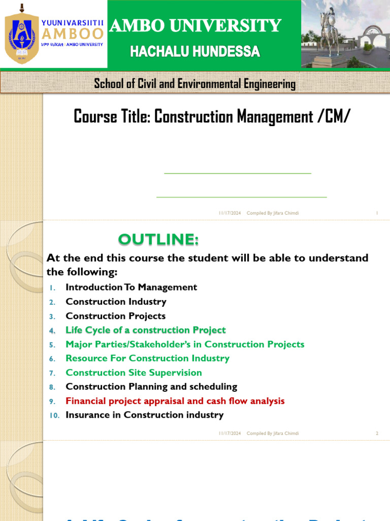 Part 2. Construction Management Ceng 2024 | PDF | Specification (Technical Standard) | Labour ...