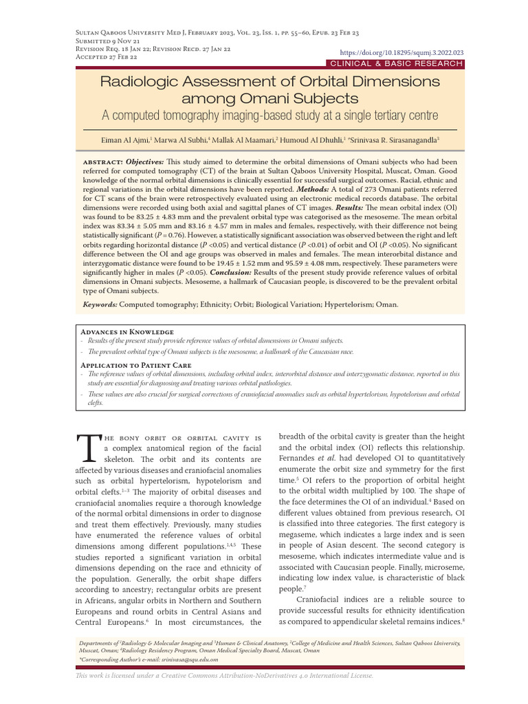 4944-Article Text-10738-2-10-20230223 | PDF | Ct Scan | Oman
