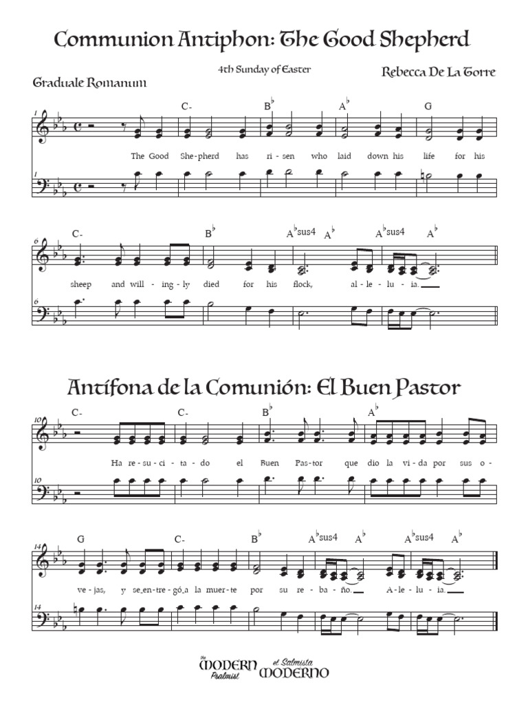Communion Antiphon 4th Easter W Verses Graduale Romanum | PDF