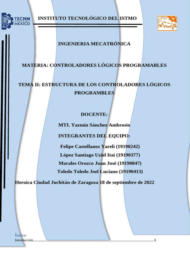 Control Logico Pogramable. Unidad 2 Investigacion. | PDF | Controlador ...
