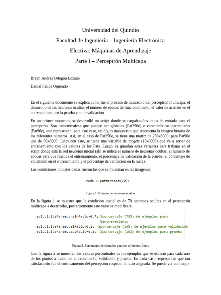 Perceptrón Multicapa | PDF | Red neuronal artificial | Aprendizaje