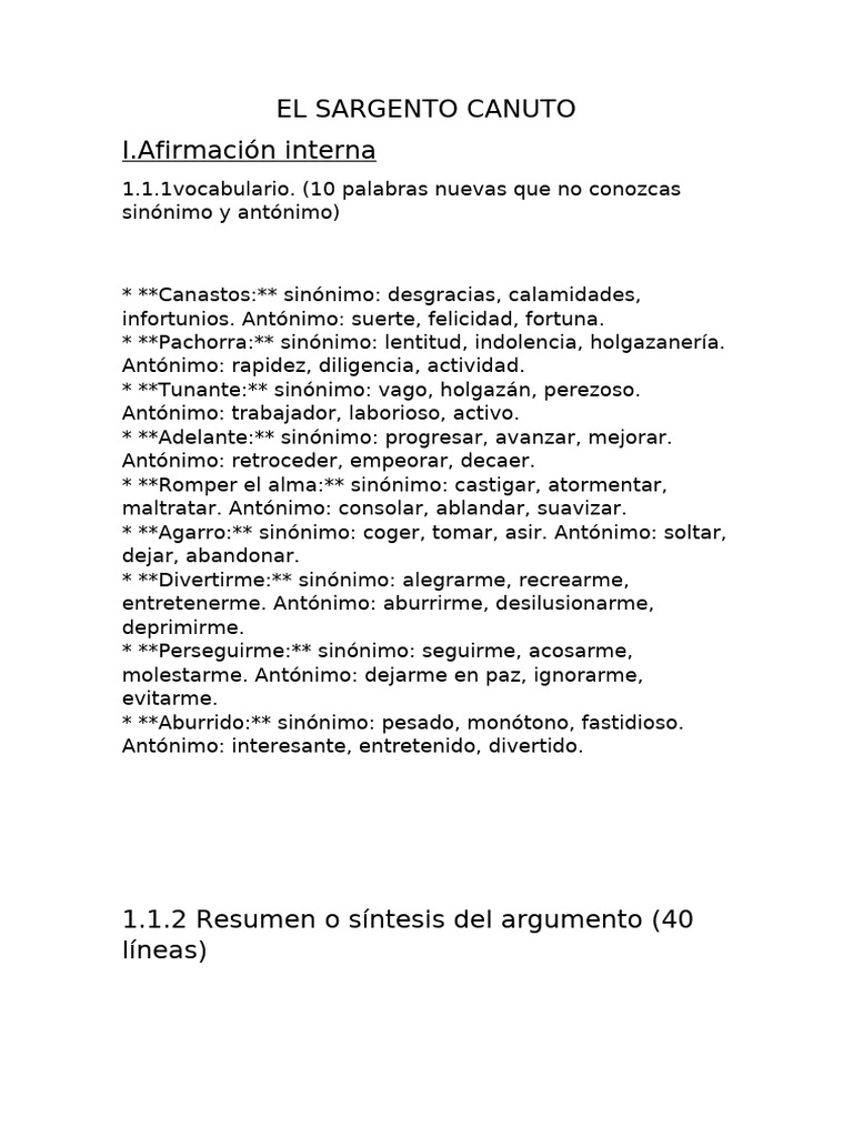 El Sargento Canuto | PDF | Perú | Romanticismo