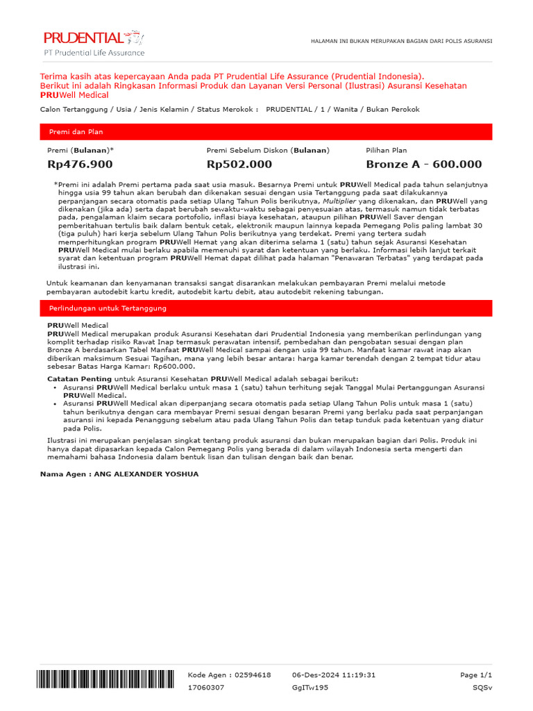 Afrizal-prudential 06des2024 111940 | PDF