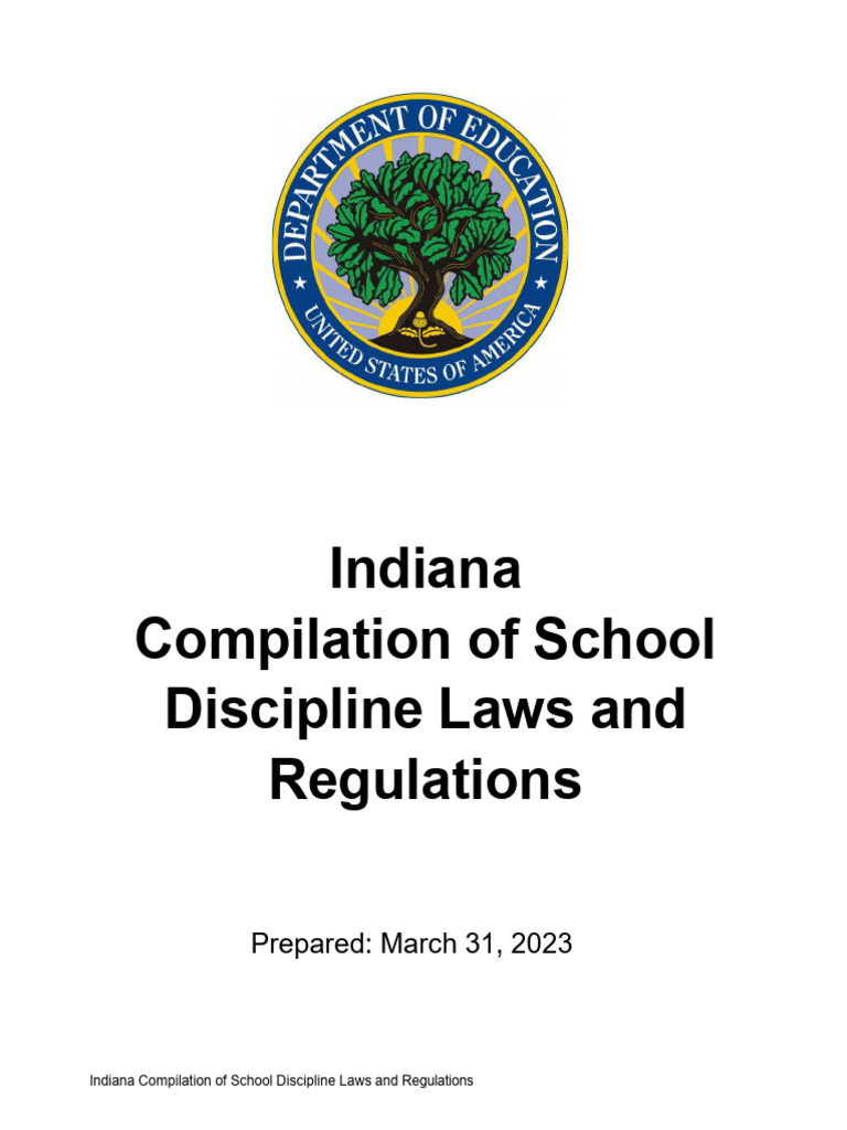 Indiana School Discipline Laws and Regulations | PDF | Disciplines ...