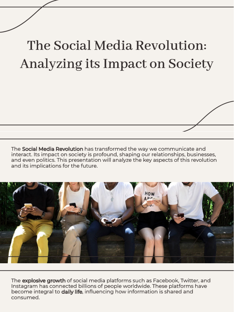 Social Media's Impact on Society Analysis | PDF