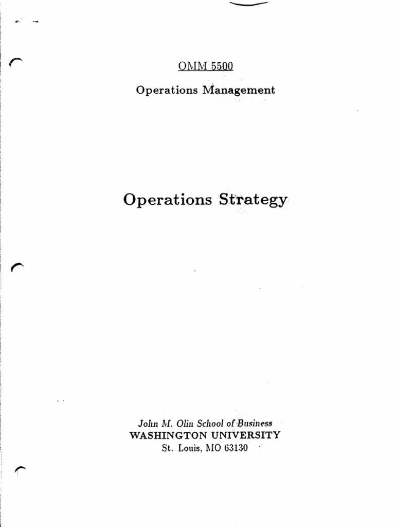 U of Washington OM Module 1 | PDF