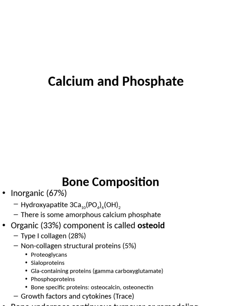 Calcium & phosphate metabolism | PDF | Bone | Calcium