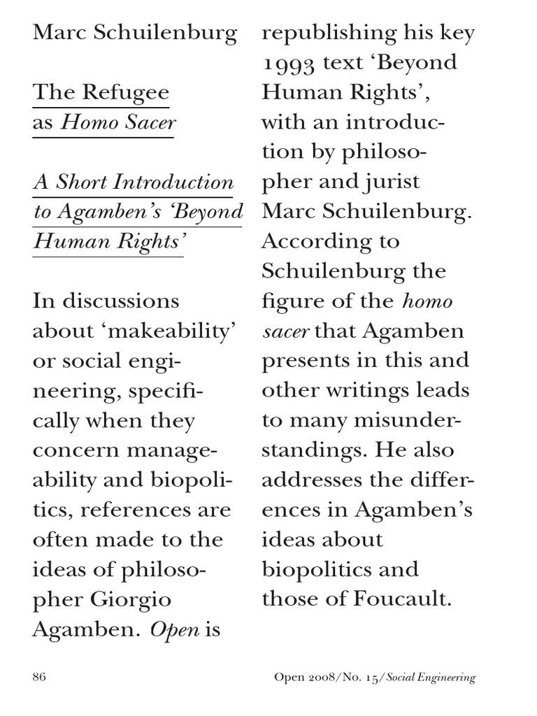 Agamben - Beyond Human Rights | PDF | Citizenship Agamben - Beyond Human Rights | PDF | Citizenship