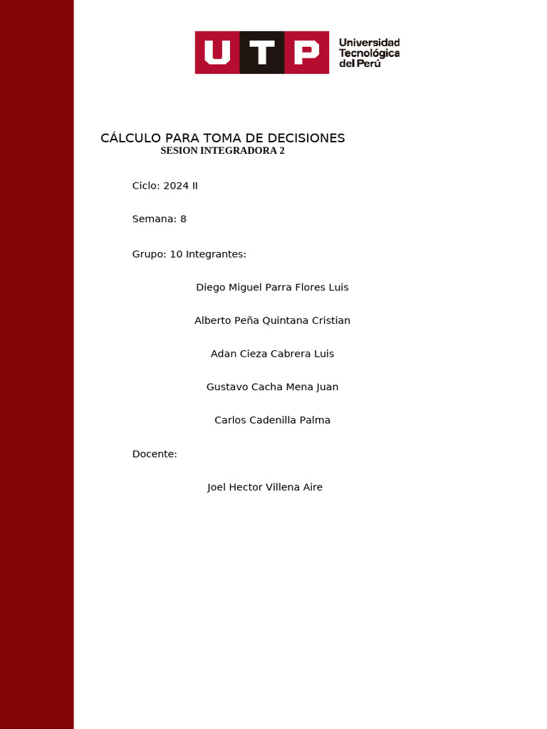 Sesion Integradora 2 | PDF