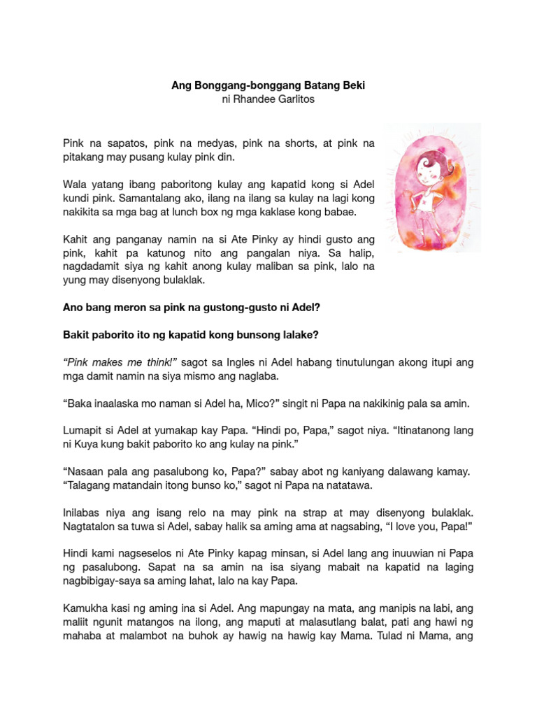 Ang Bonggang-bonggang Batang Beki.docx - Google Docs | PDF