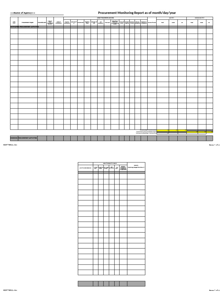 07062023GPPB Prescribed PMR Format | PDF | Procurement