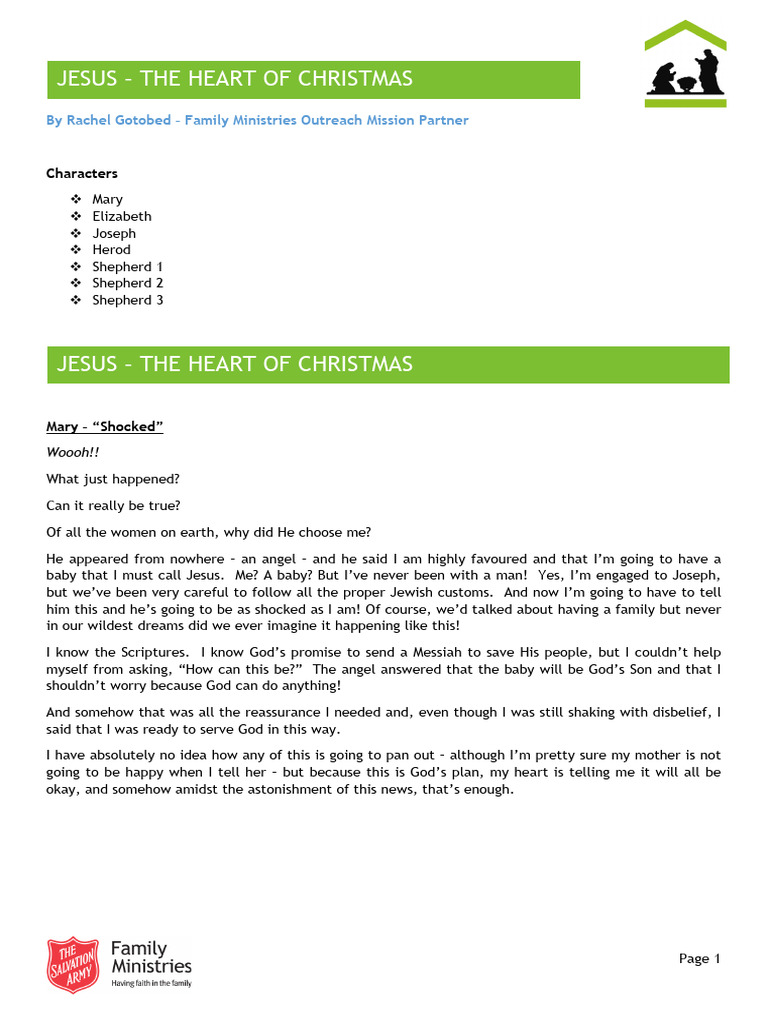 Jesus_Heart_of_Christmas_Script | PDF | Jesus | Laughter