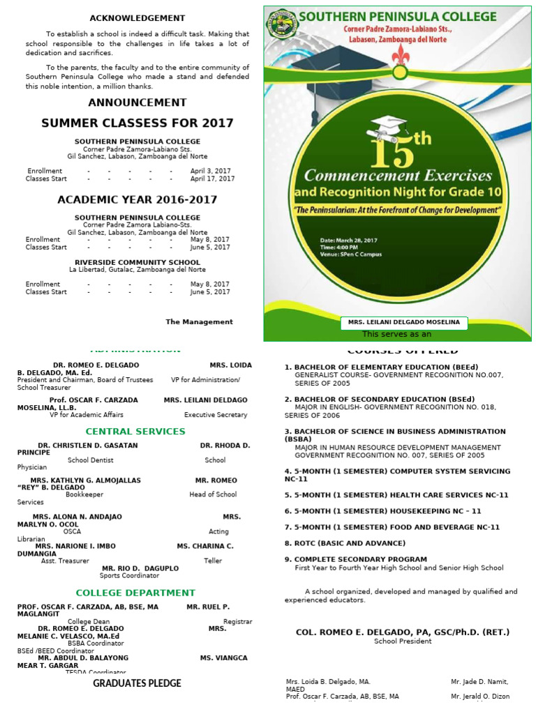 Commencement Program 2016-2017 | PDF