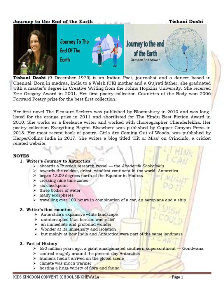Journey To The End of Earth Notes and Extracts | PDF | Antarctica ...