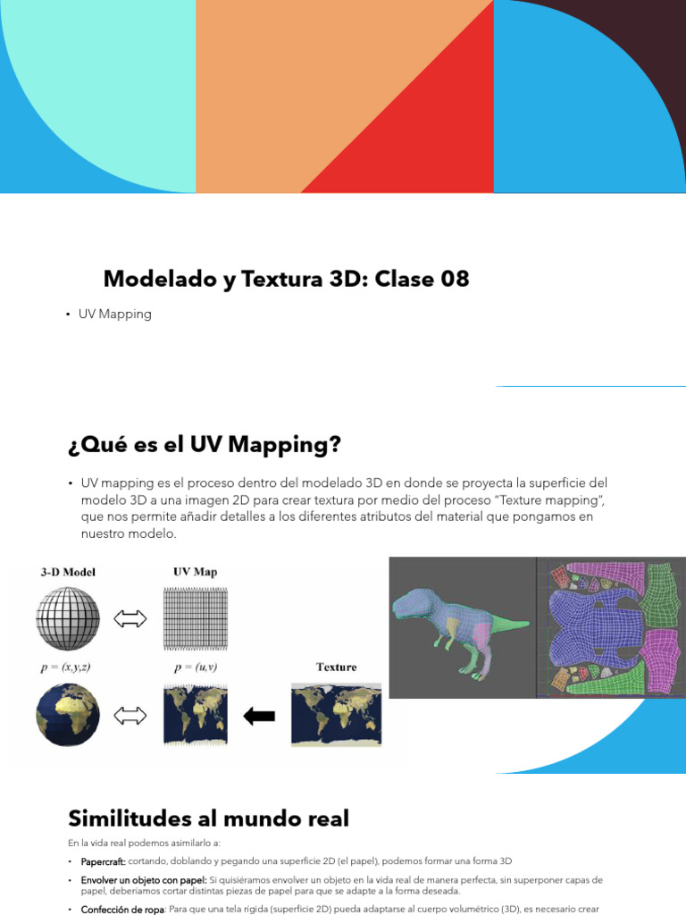 Clase09 UVMapping | PDF | Mapeado de texturas