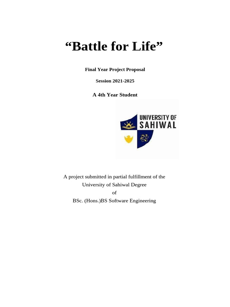 FYP Proposal_1 | PDF | Zombies | Unity (Game Engine)