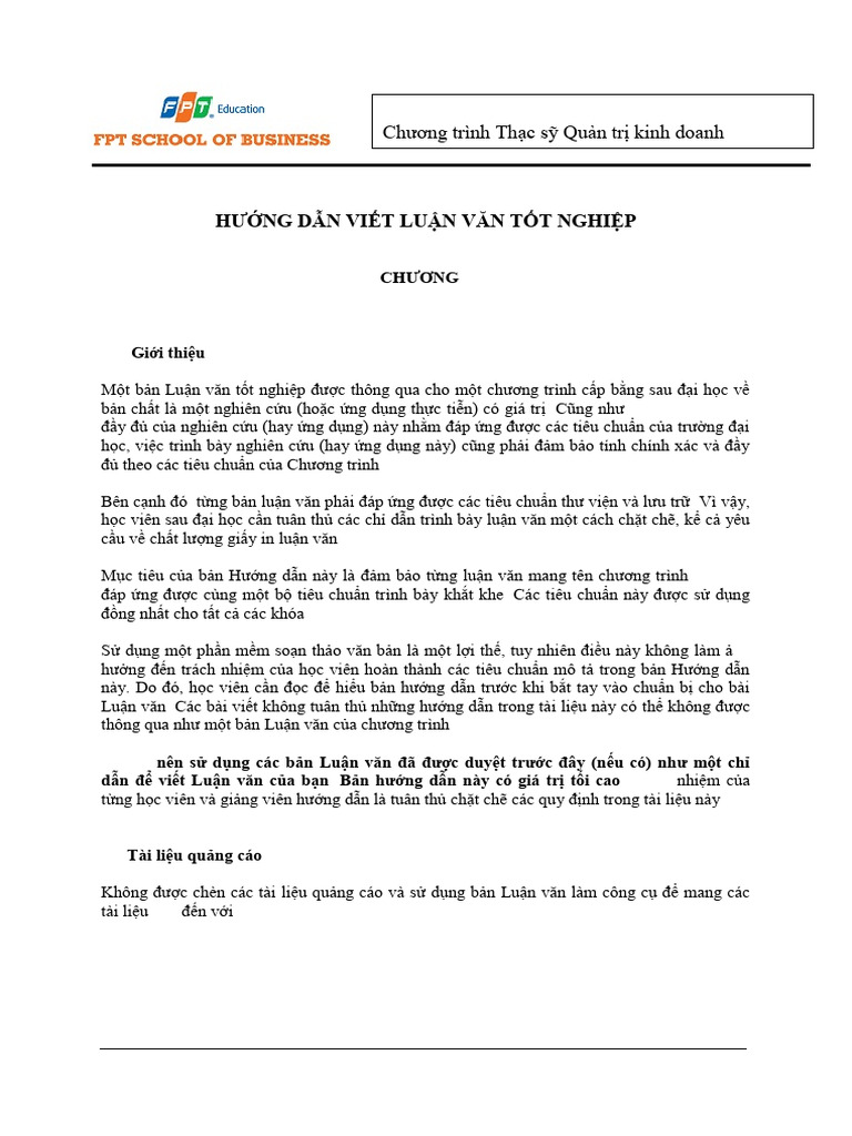FRM00.Huong-dan-viet-LVTN-FeMBA-1 | PDF