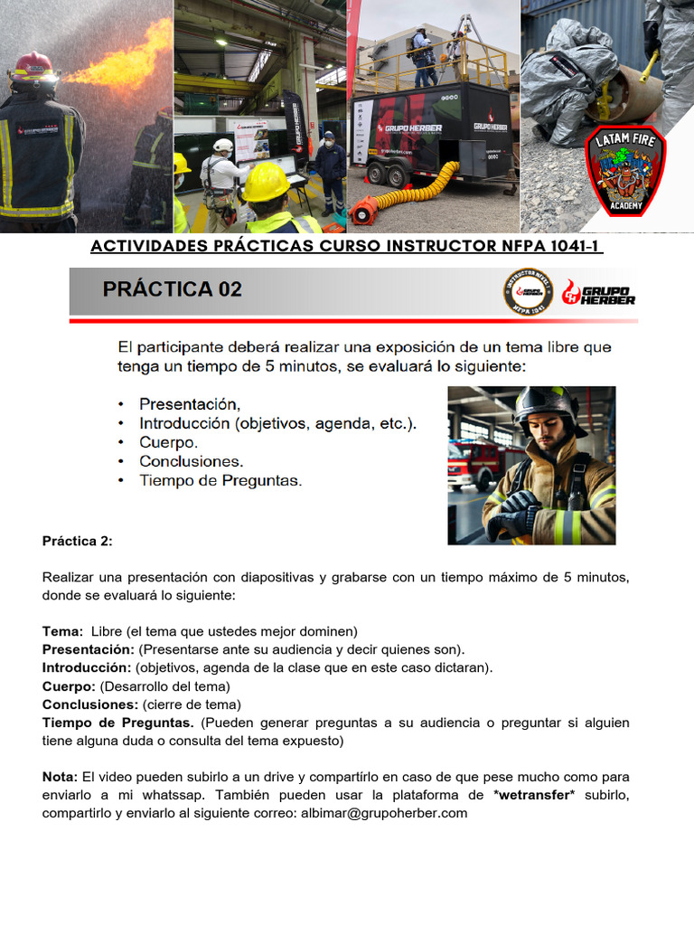_ACTIVIDADES PRÁCTICAS NFPA 1041-1 | PDF