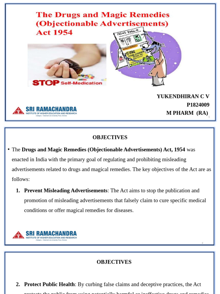 Overview of India's Drug Advertising Act | PDF