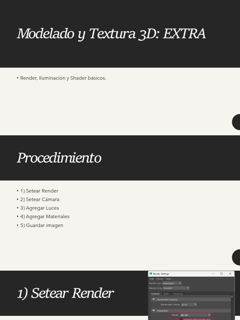 Clase05_Camara_Luz_Material_Render | PDF | Sombra