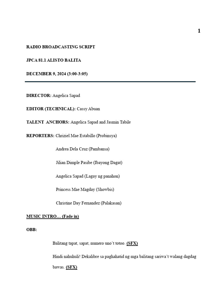 Live Broadcast 1 | PDF