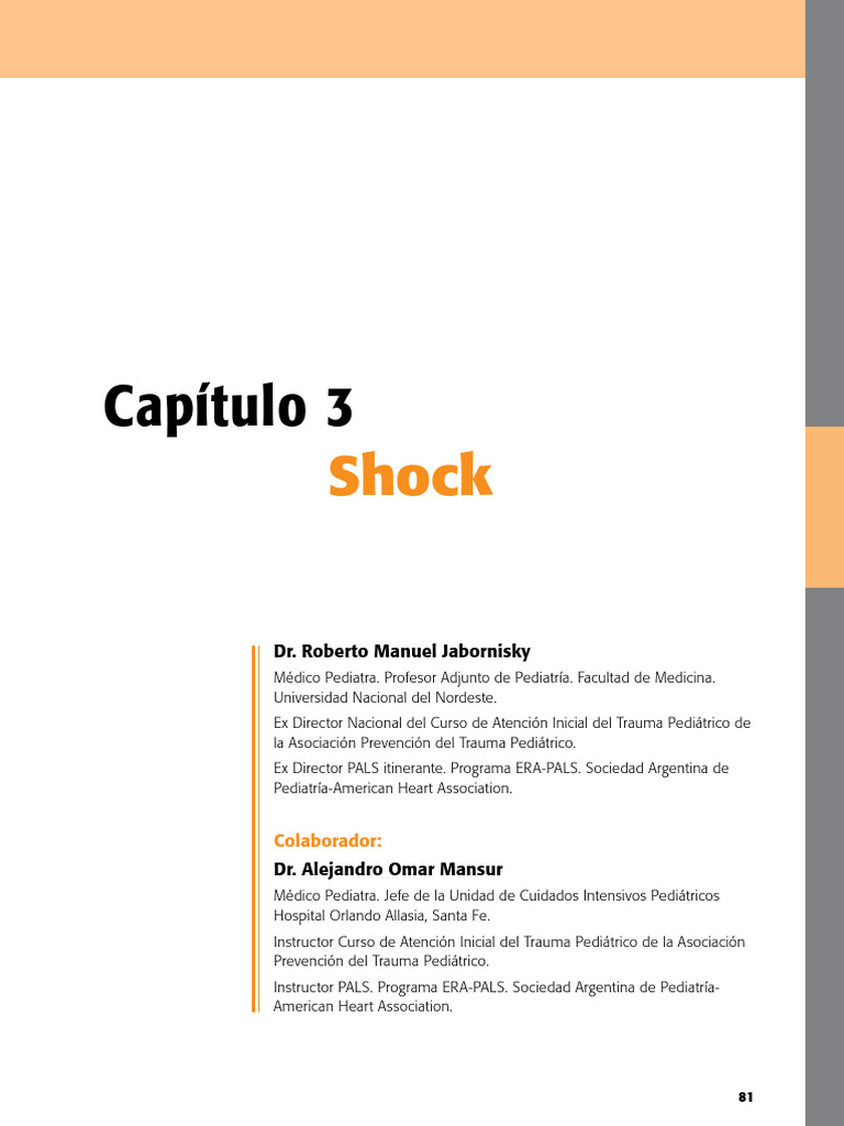 Cap3 Shock | PDF | Corazón | Choque (circulatorio)