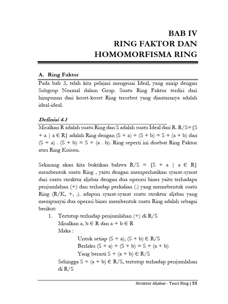Struktur Aljabar - Teori Ring-65-72 | PDF