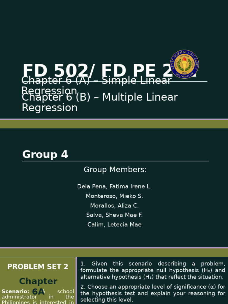 Group 4 Chapter 6 Problem Set 2 | PDF | Statistical Hypothesis Testing ... Group 4 Chapter 6 Problem Set 2 | PDF | Statistical Hypothesis Testing ...