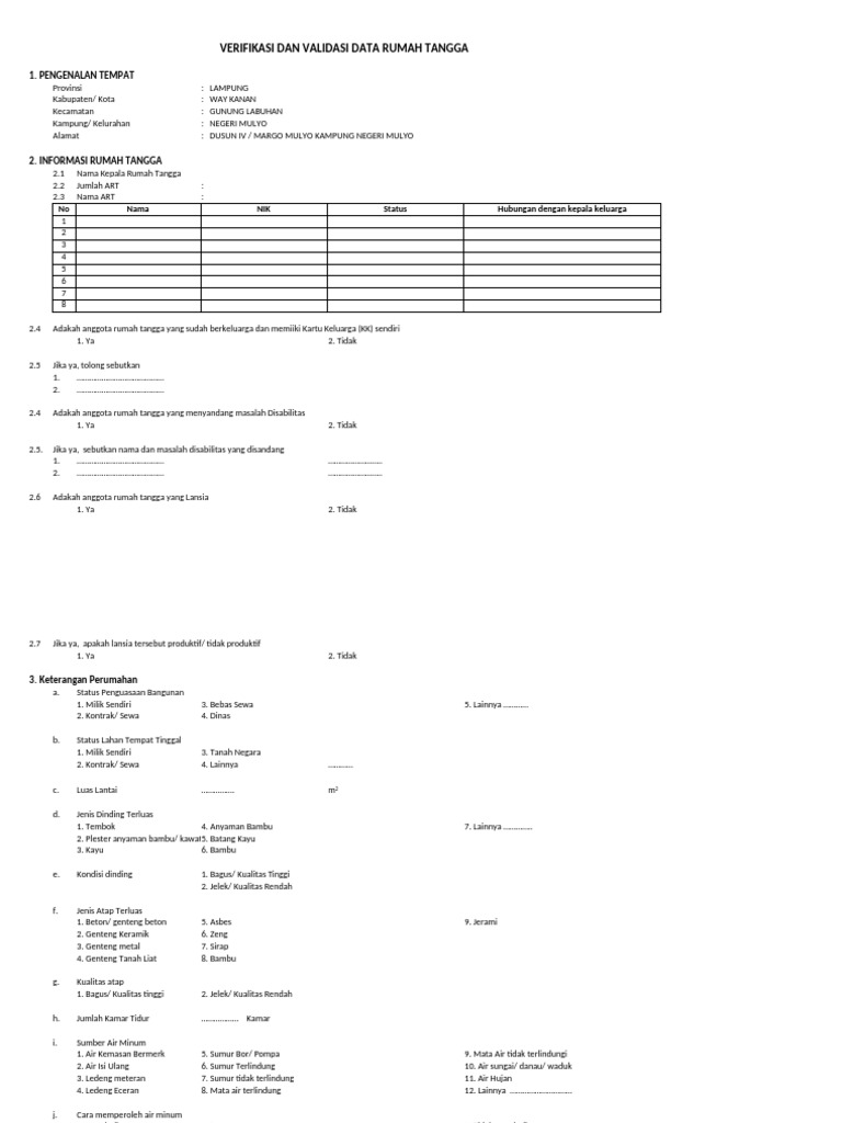 Form Verval Data | PDF