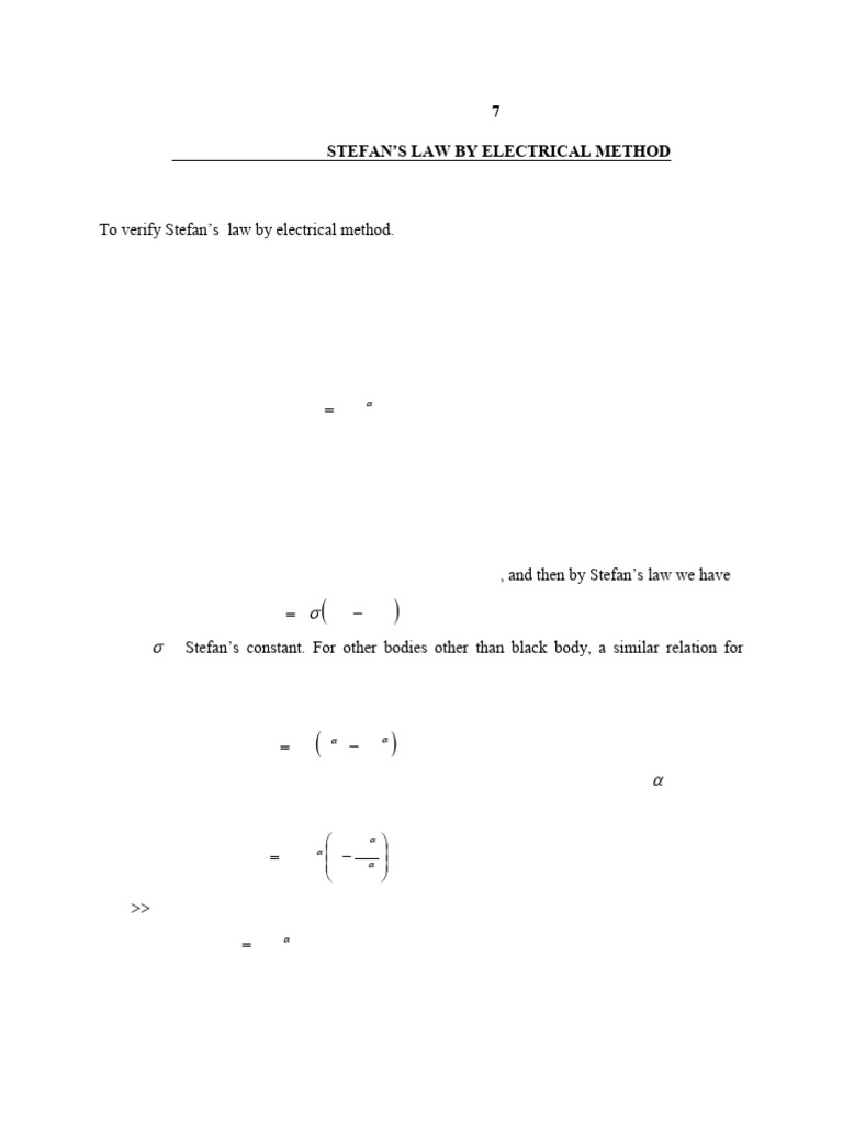 Verification of Stefan's Law Experiment | PDF | Incandescent Light Bulb ...