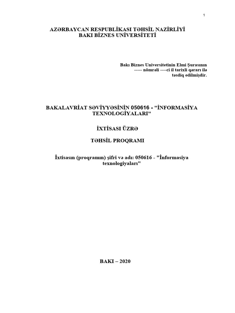 İnformasiya Texnologiyaları | PDF