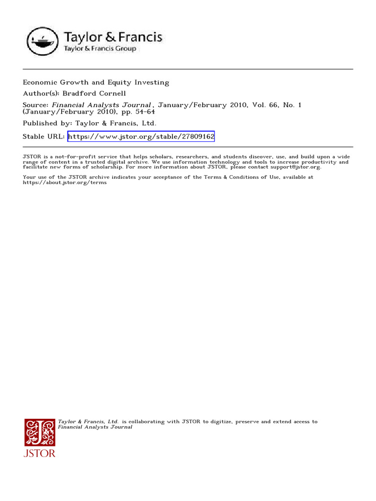 Economic growth and Equity Investing | PDF | Economic Growth | Gross ...