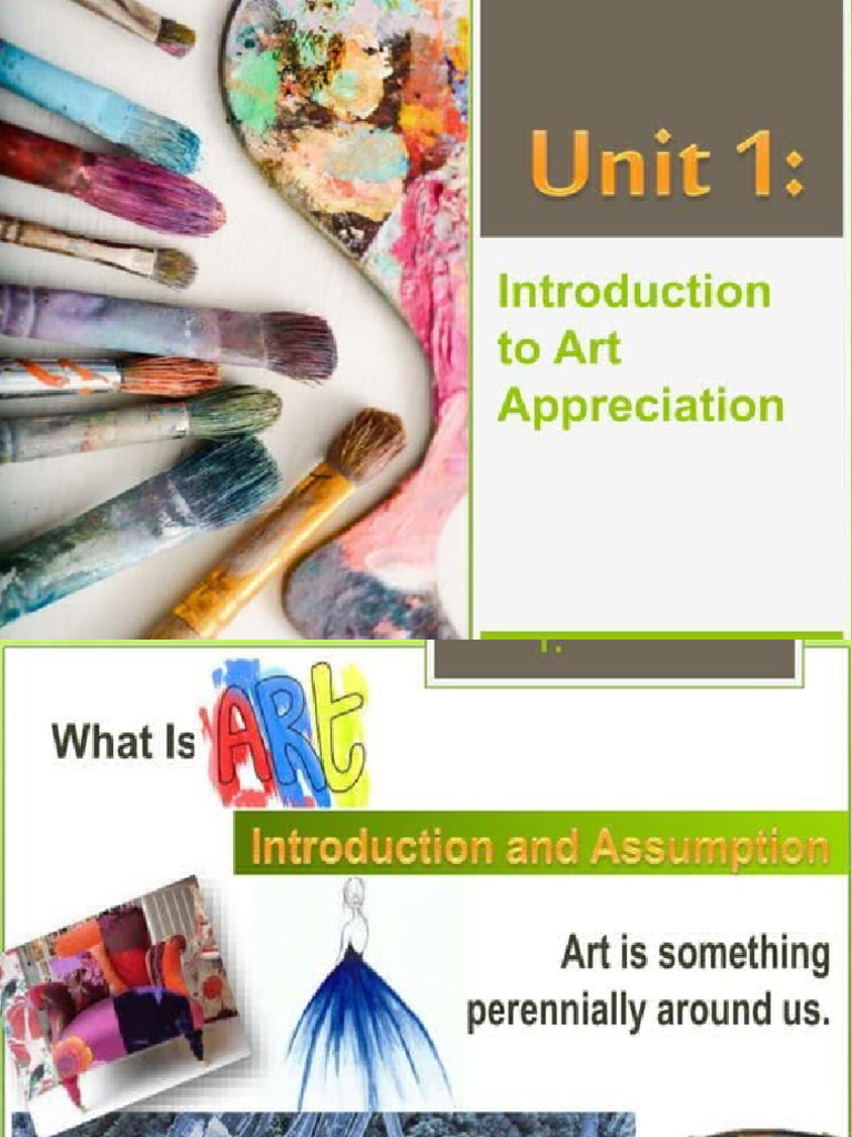 Art Appreciation Unit 1 | PDF