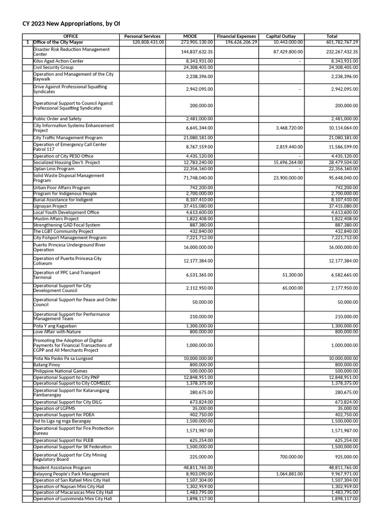 2023 Annual Budget Pdf